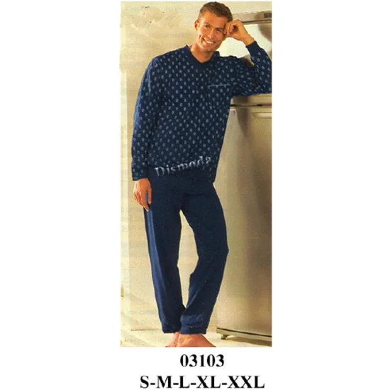 Molde 03103 - Pijama hombre escote v